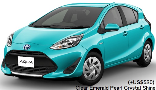 New Toyota Aqua body color: Clear Emerald Pearl Crystal Shine (option ...
