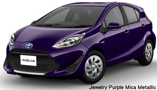 New Toyota Aqua body color: Jewelry Purple Mica Metallic
