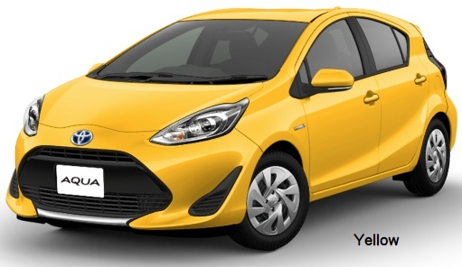 New Toyota Aqua body color: Yellow