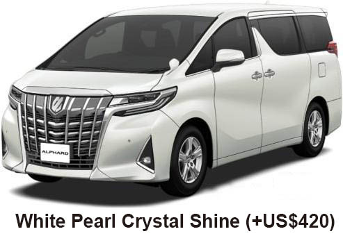 New Toyota Alphard Body color photo, Exterior colour picture, colors image